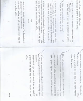 Art education d.el.ed 1st year paper code-112 | PDF