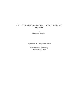 rule refinement in inductive knowledge based systems | PDF