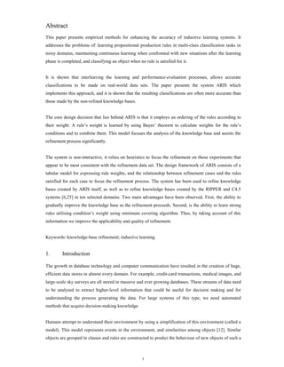 rule refinement in inductive knowledge based systems | PDF