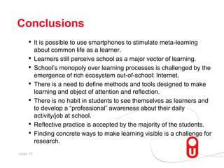 Fostering reflective practice with mobile technologies | PPT