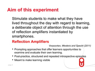 Fostering reflective practice with mobile technologies | PPT