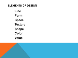 Art elements and principles | PPTX