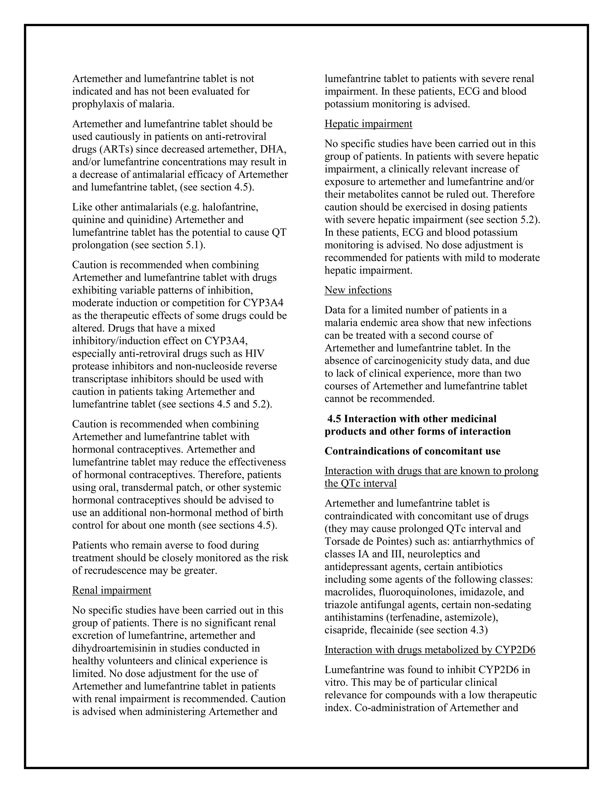 Artemether 20mg and lumefantrine 120mg tablets smpc taj pharmaceuticals | PDF