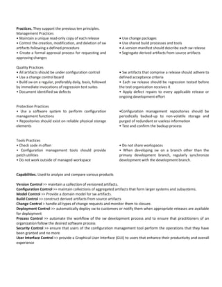 Reading Summary - Teamwork + Team Structure + Configuration Management ...