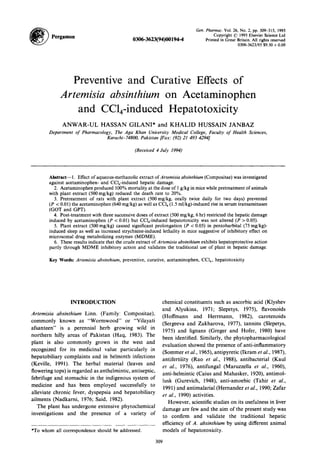 Artemisia absinthium | PDF