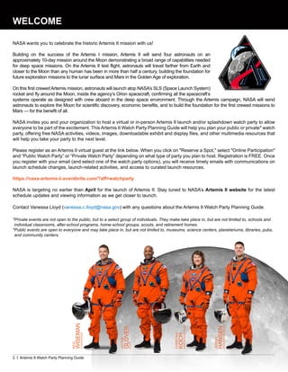 NASA Artemis II Mission: Watch Party Planning and Exploration Guide | PDF
