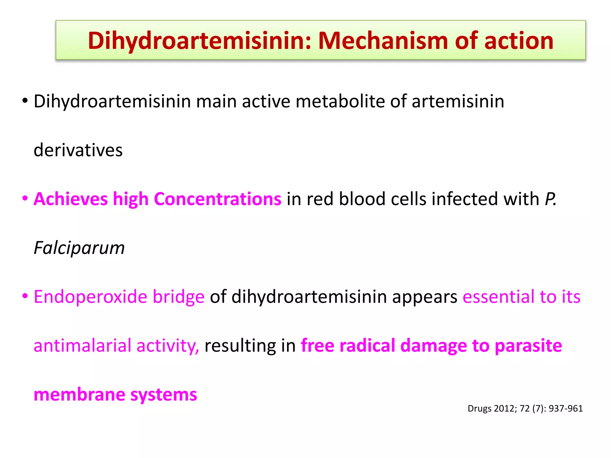 Artemisinin based combination therapy | PPTX