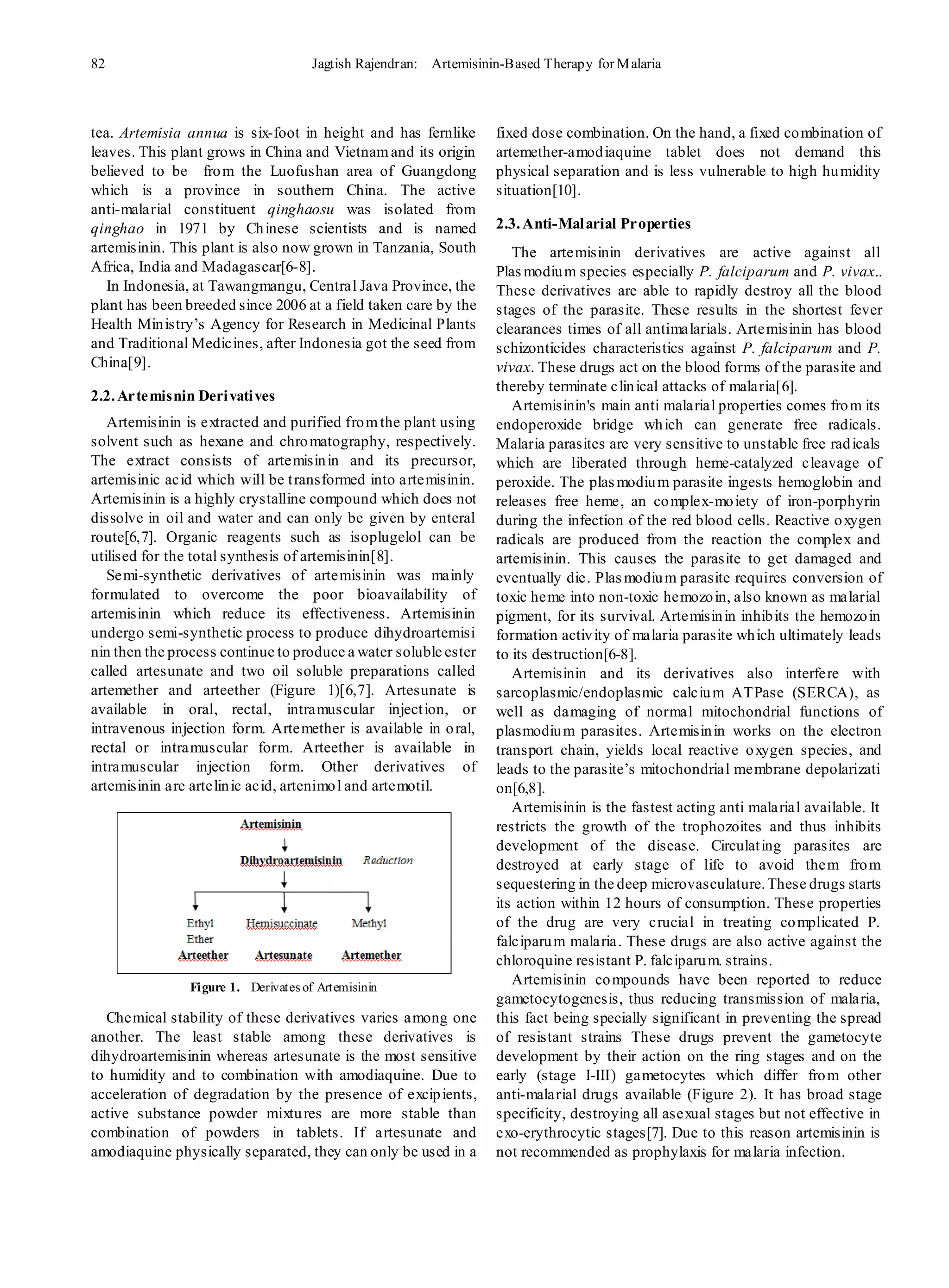 Artemisinin based therapy for malaria | PDF | Infectious Diseases ...