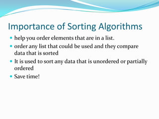 Sorting Algorithms | PPT