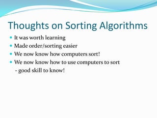 Sorting Algorithms | PPT