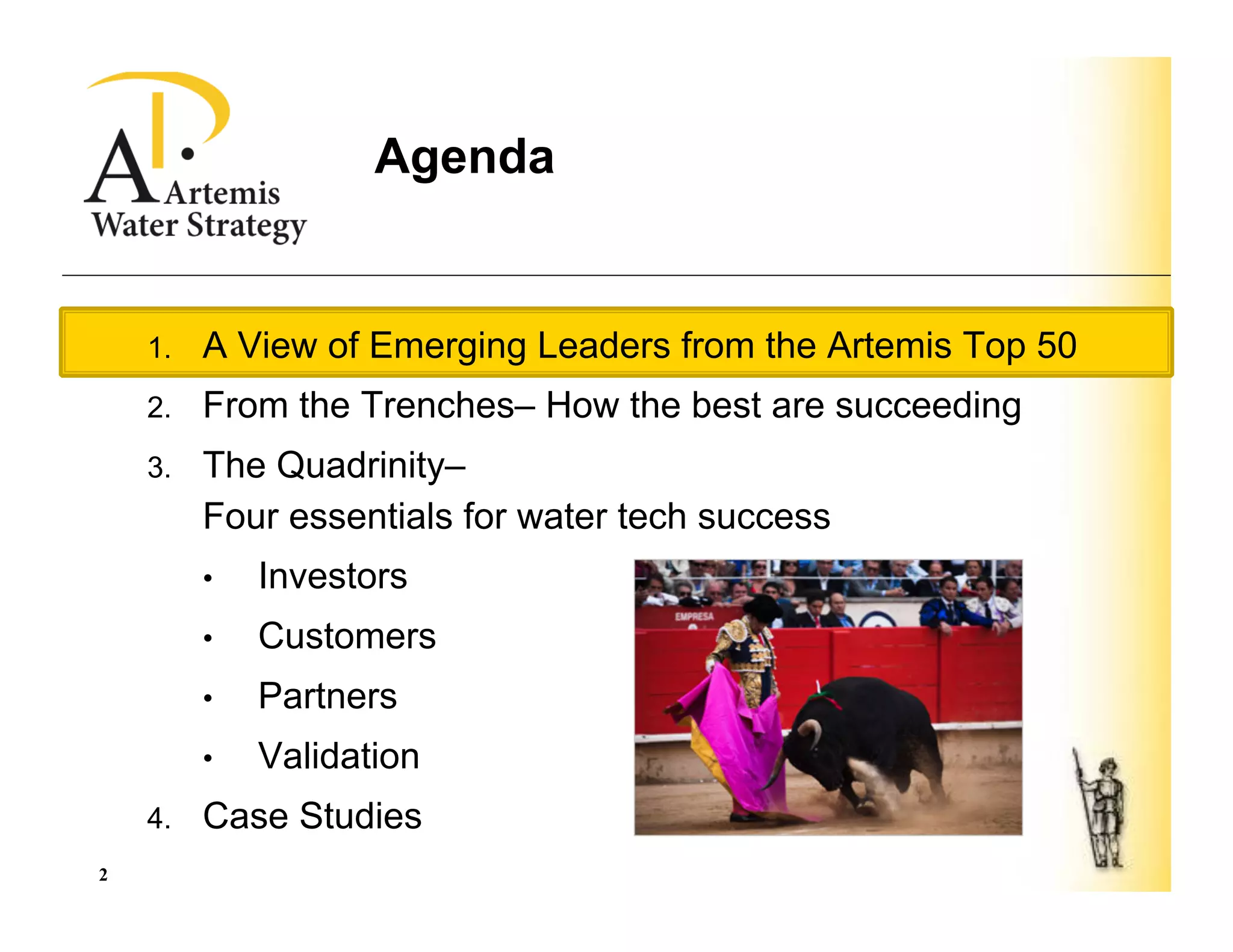 The Artemis Quadrinity--Four challenges to new entrants in water | PPT