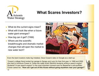 The Artemis Quadrinity--Four challenges to new entrants in water | PPT