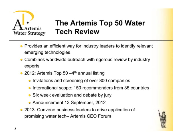 The Artemis Quadrinity--Four challenges to new entrants in water | PPT