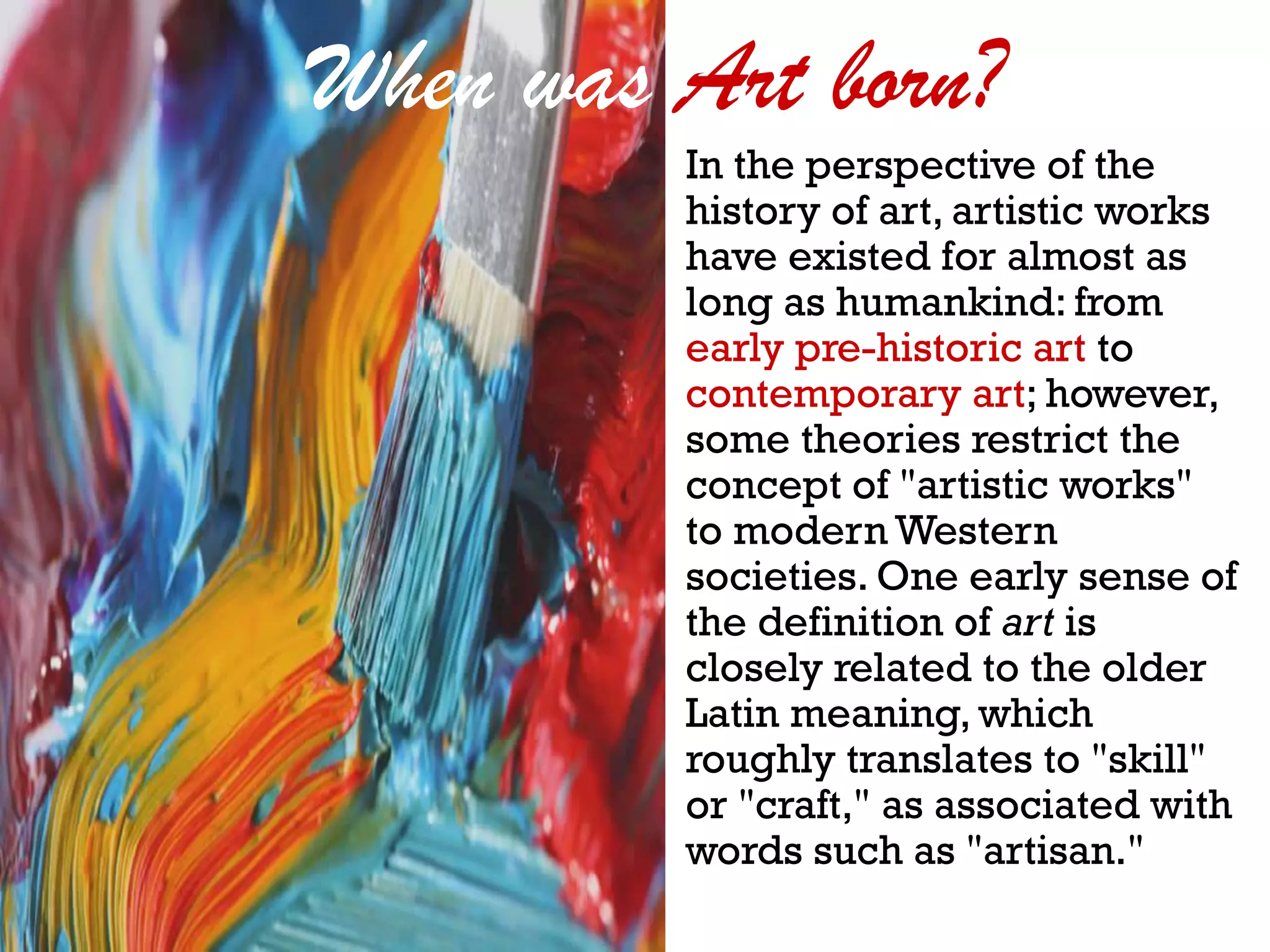 The evolution of Art through the Ages- From Stone Age to Cubism | PDF