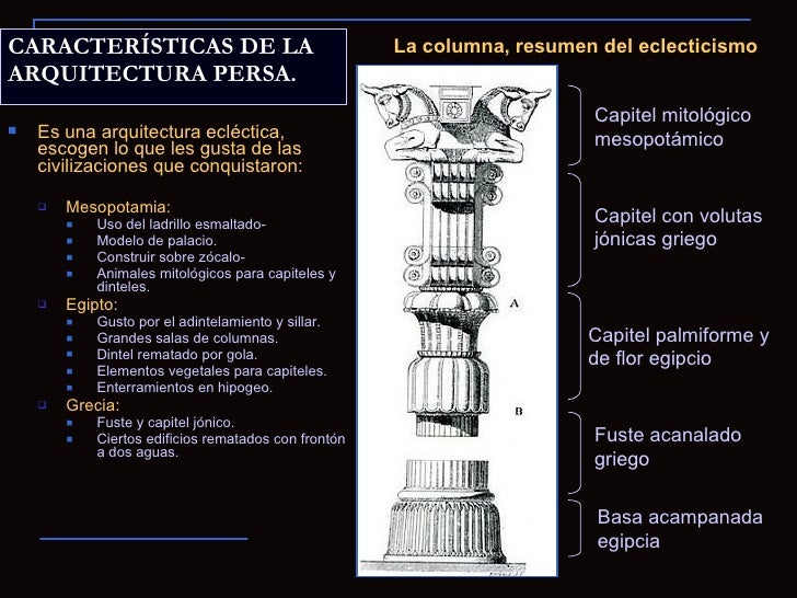 Elementos que caracterizan la columna persa - Imagui