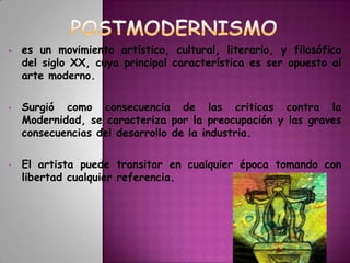 Arte postmoderno | PPTX