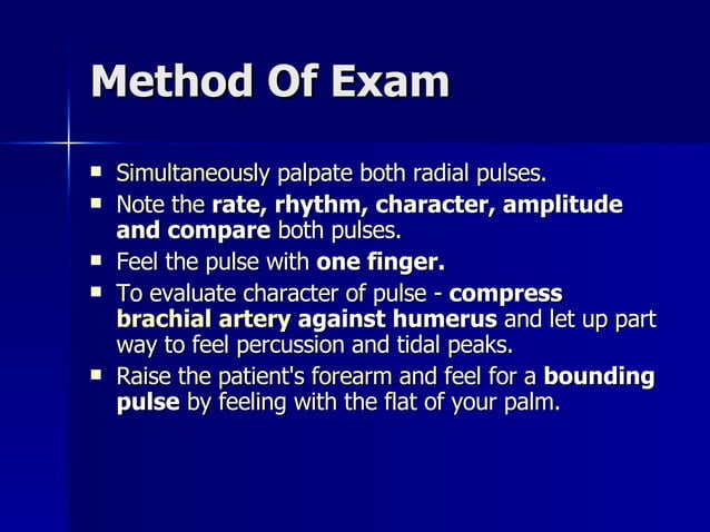 Arterial Pulse: Radial | PPT