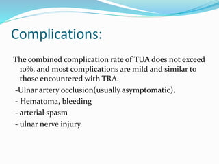 Arterial access of the upper limb | PPTX