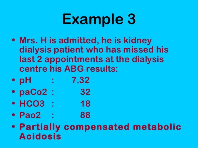 Arterial blood gas