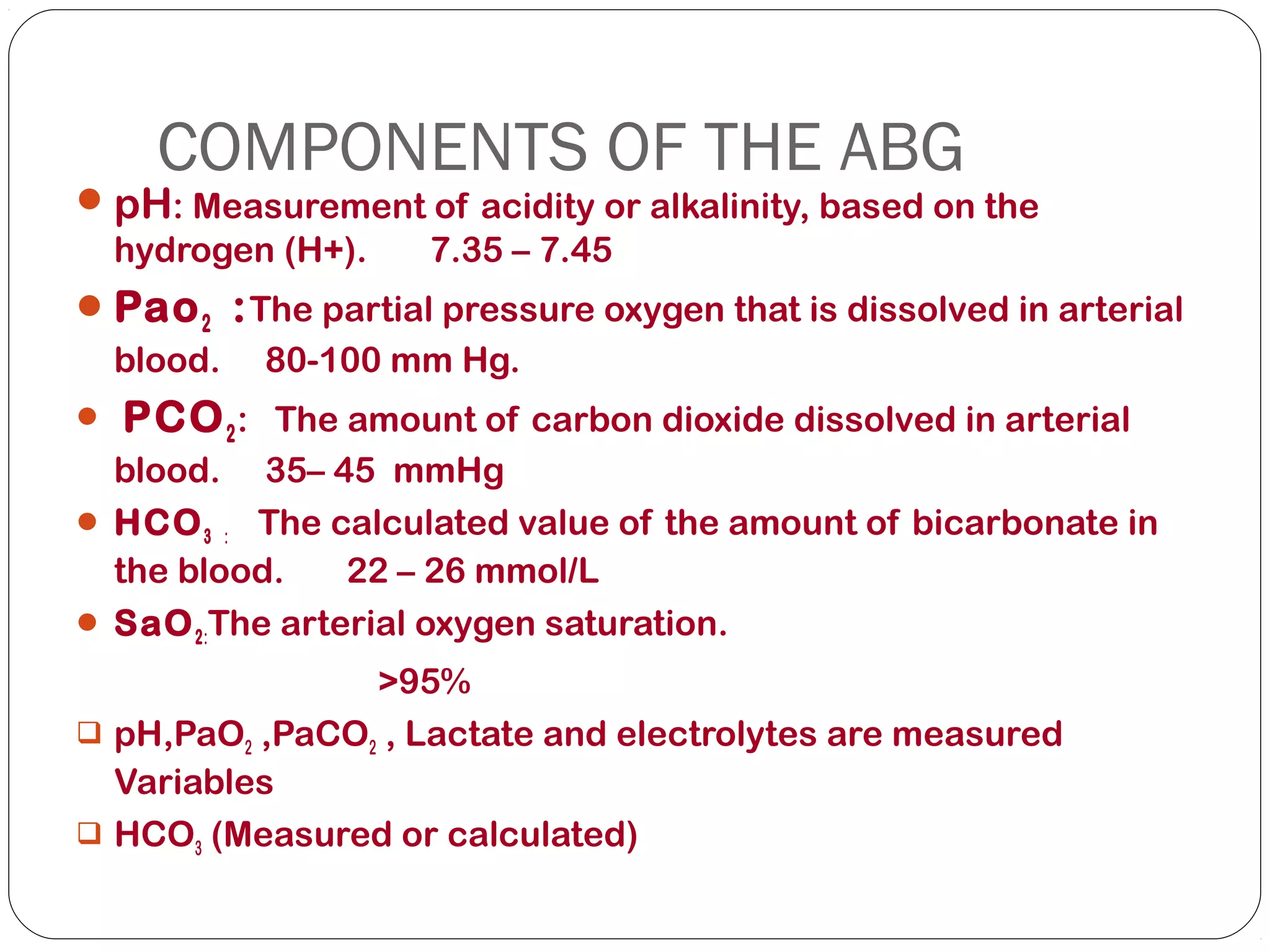 Arterial blood gas.ppt1 (1) | PPT