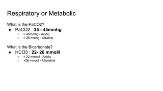 Arterial blood gas ; Interpretation and Anaesthetic considerations | PDF