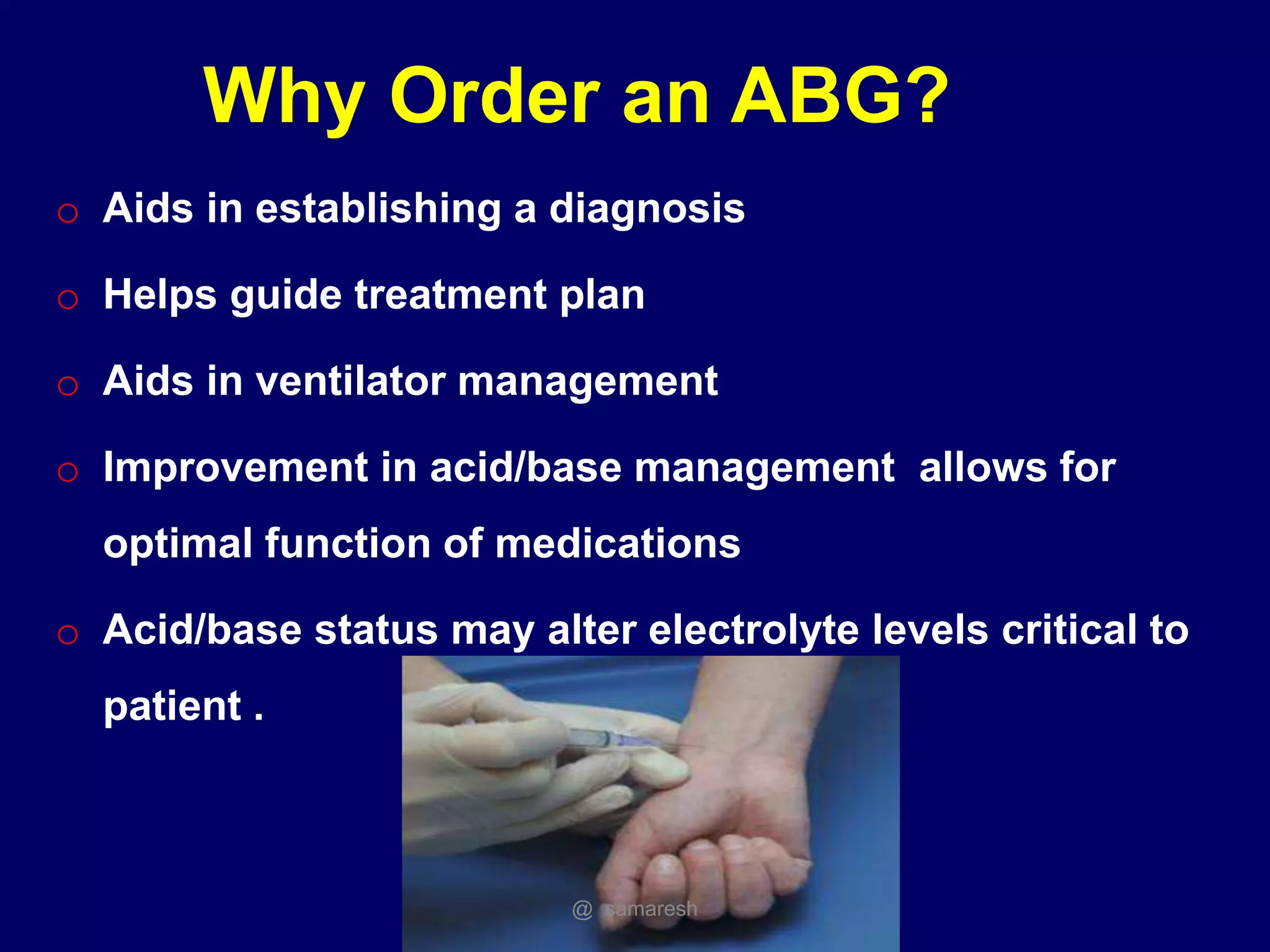 Arterial blood gas analysis | PPTX