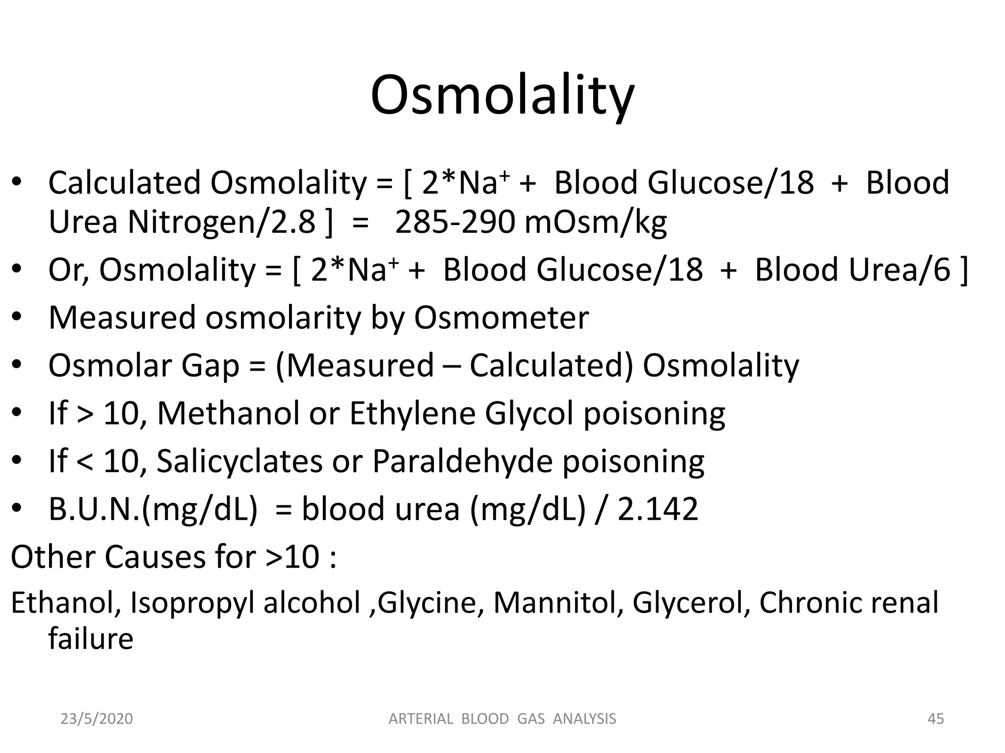 Arterial blood gas analysis | PPTX
