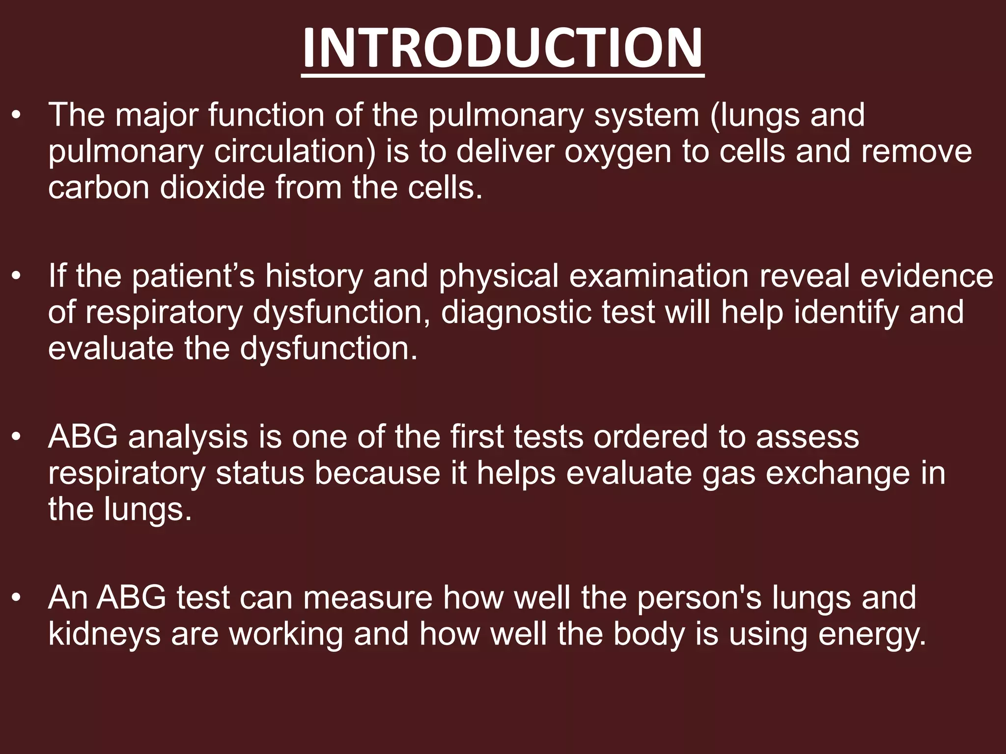 Arterial blood gas analysis | PPTX
