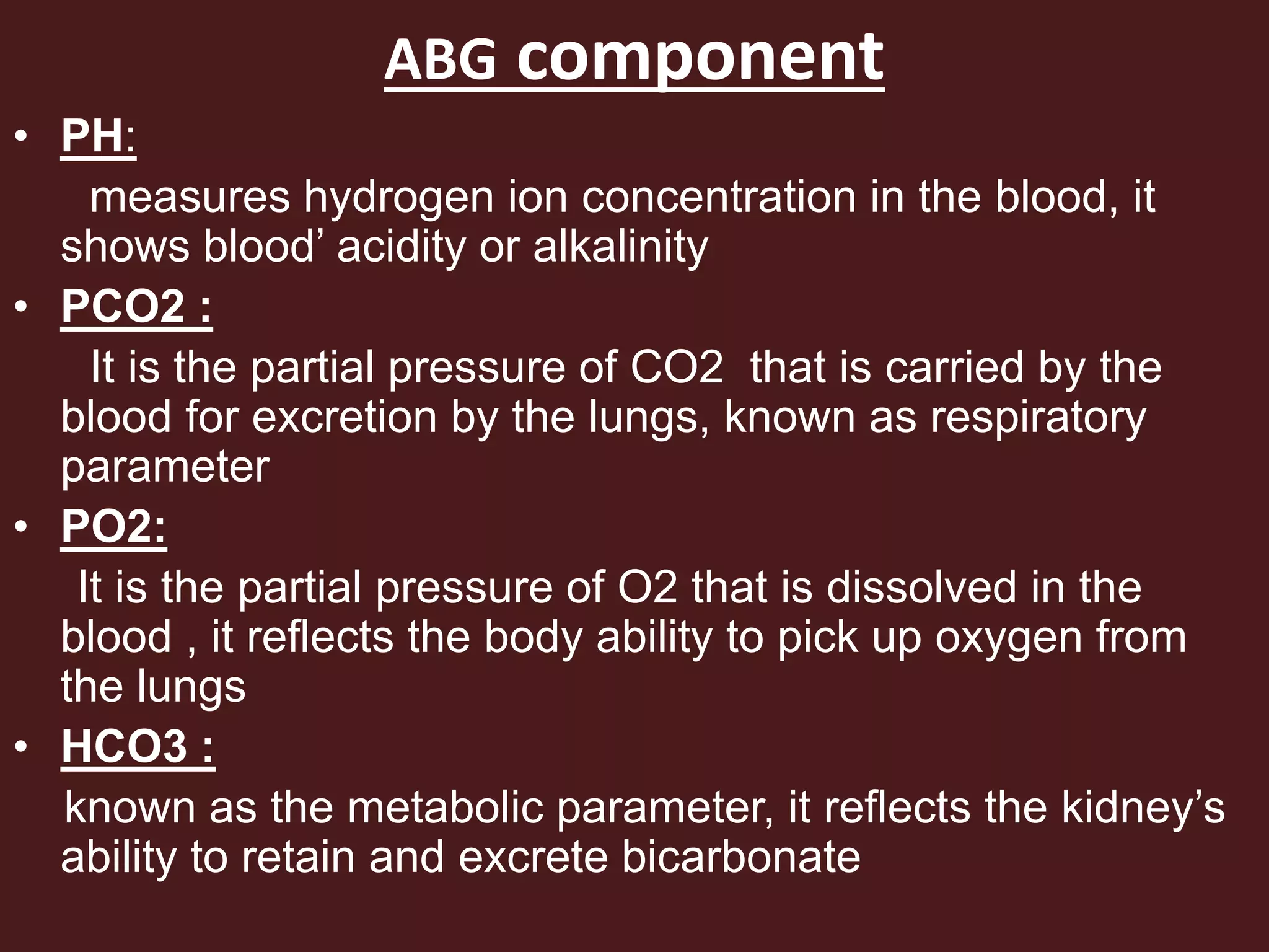 Arterial blood gas analysis | PPTX