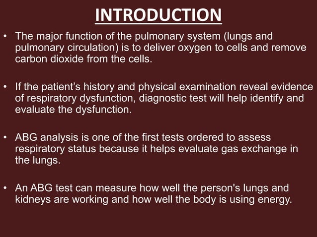 Arterial blood gas analysis | PPTX