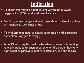 Arterial blood gas analysis | PPTX