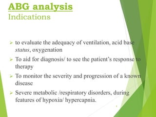 Arterial blood gas analysis 1 | PPTX