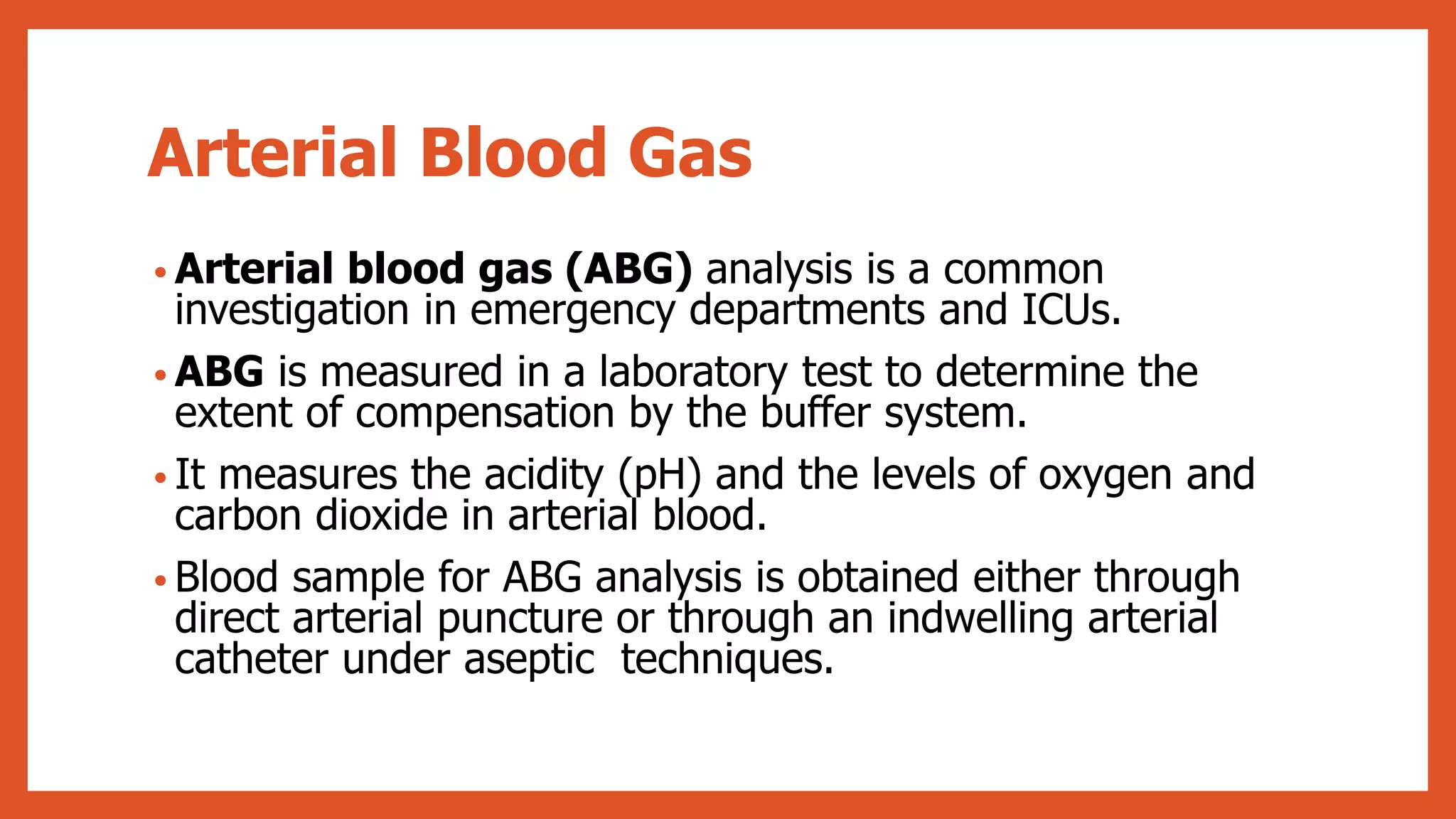 Arterial blood gas analysis and interpretation | PDF | Lung and ...