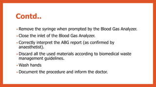 Arterial blood gas analysis and interpretation | PDF