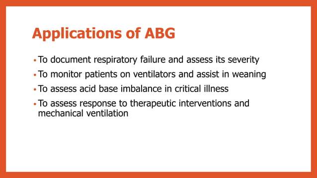 Arterial blood gas analysis and interpretation | PDF | Lung and ...