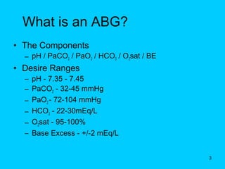 Arterial blood gas analysis in clinical practice (2) | PPT | Blood ...