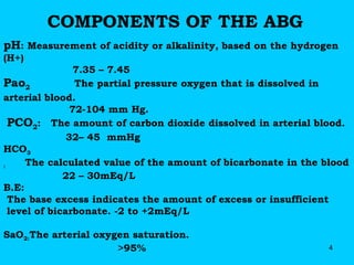 Arterial blood gas analysis in clinical practice (2) | PPT