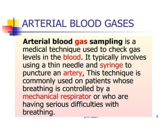 Arterial Blood Gases | PPT | Lung and Respiratory Health | Diseases and ...