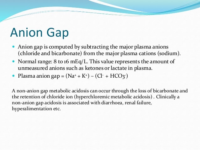 Anion Gap Normal Range