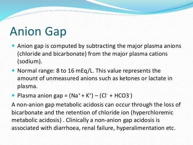 Anion Gap Normal Range