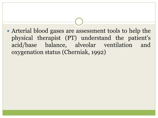 Arterial blood gases | PPT
