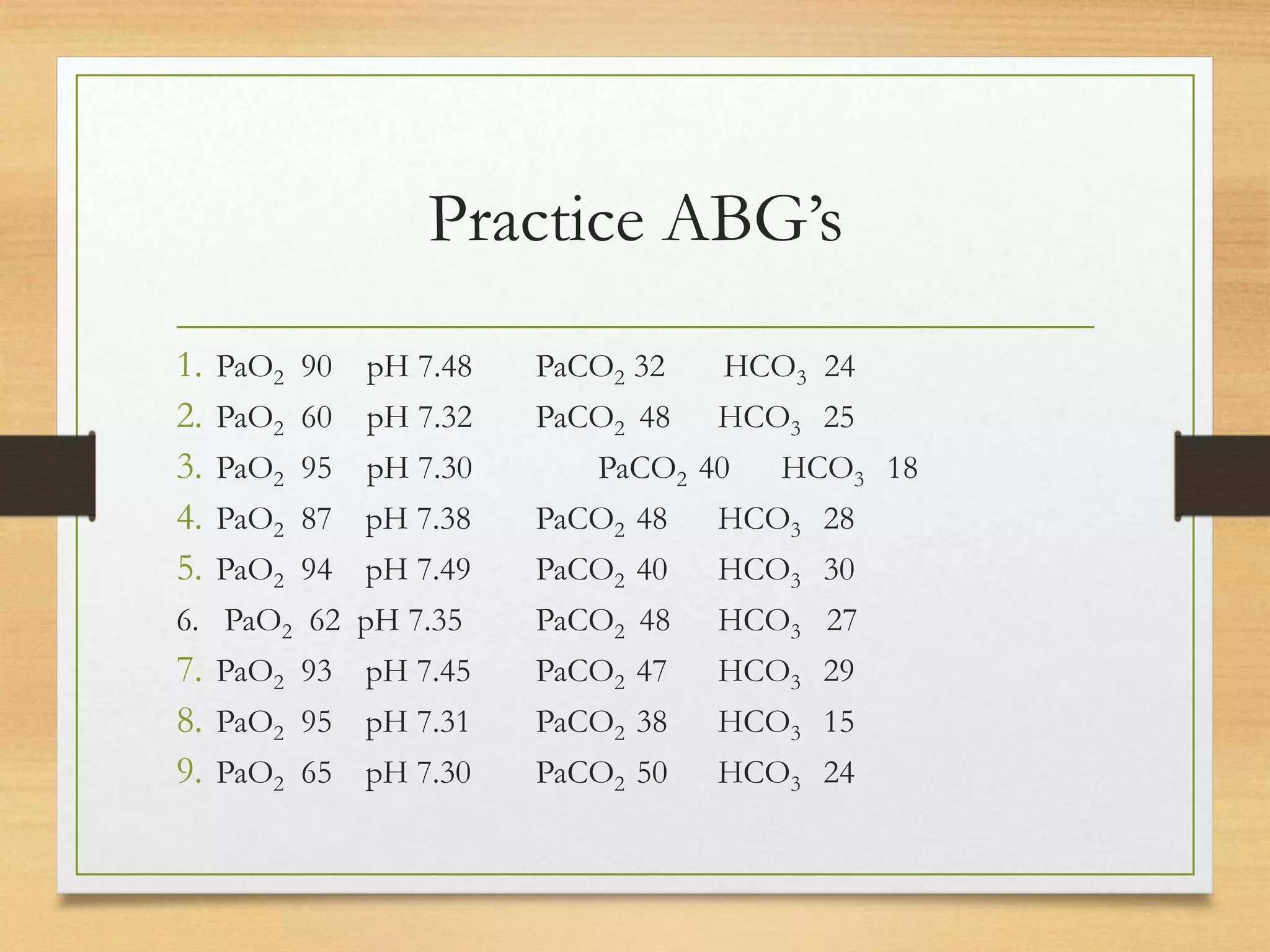 Arterial blood gases analysis | PPT