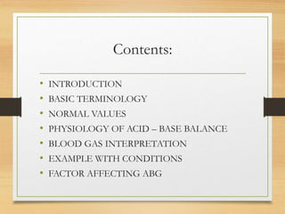 Arterial blood gases analysis | PPT