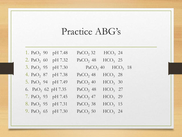 Arterial blood gases analysis | PPT