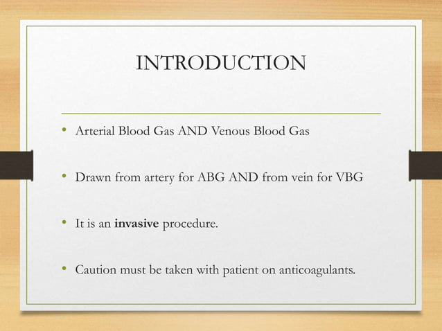 Arterial blood gases analysis | PPT