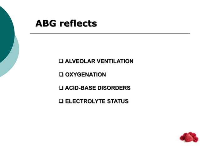 Arterial blood gas analysis in respiratory disorders | PPTX