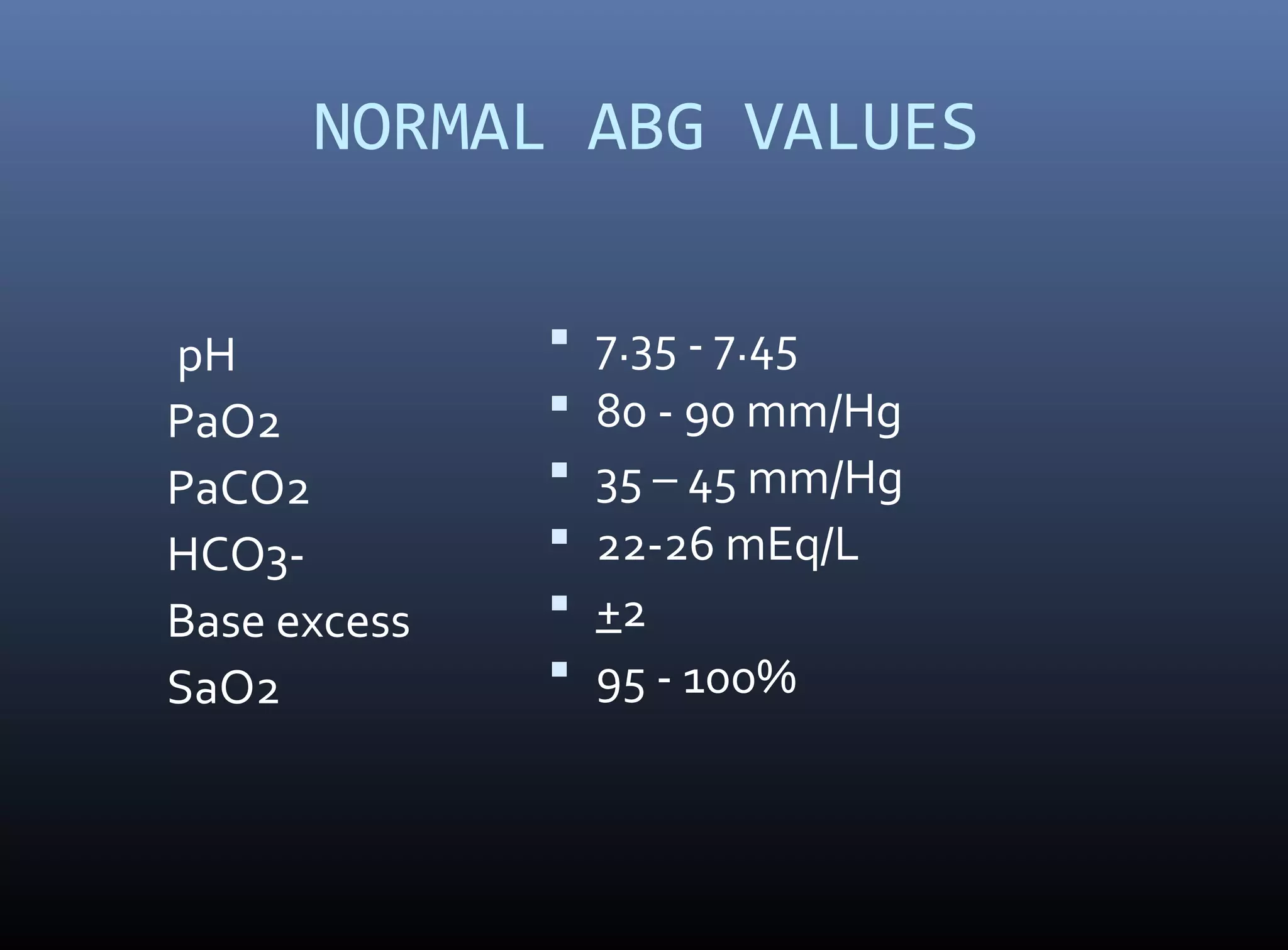 Arterial blood gas interpretation | PPT