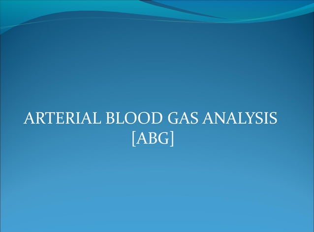 Arterial blood gas interpretation | PPT