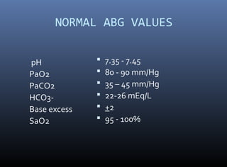 Arterial blood gas interpretation | PPT