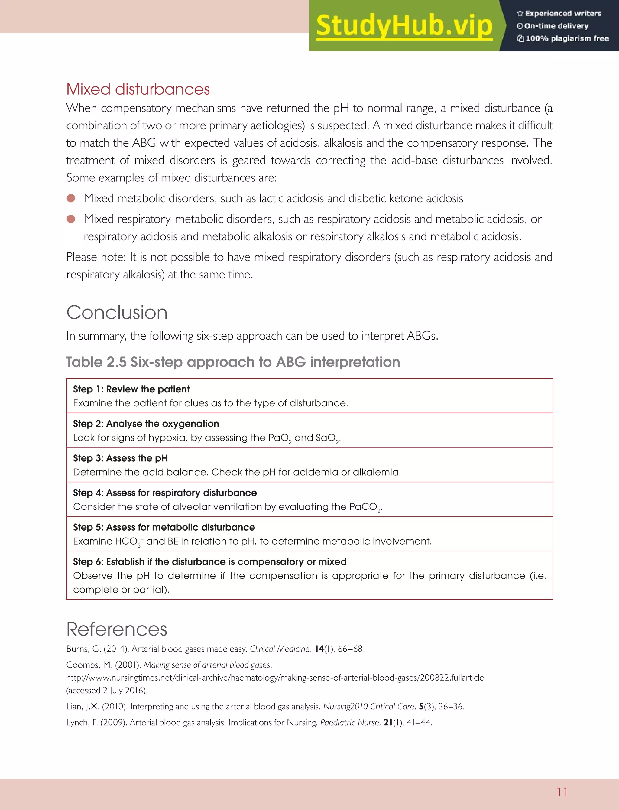 Arterial Blood Gas Interpretation A Case Study Approach | PDF